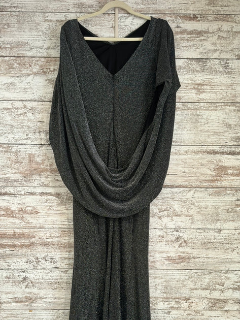 GRAY/BLACK SPARKLY LONG DRESS – Savvy Seconds Boutique