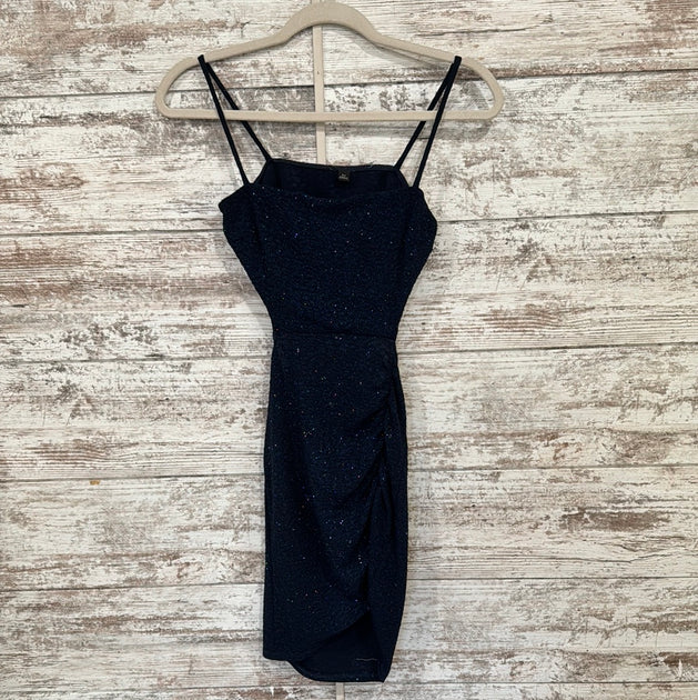 NAVY SPARKLY SHORT DRESS – Savvy Seconds Boutique