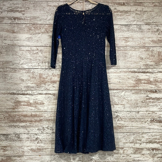 NAVY SPARKLY MIDI LENGTH DRESS – Savvy Seconds Boutique