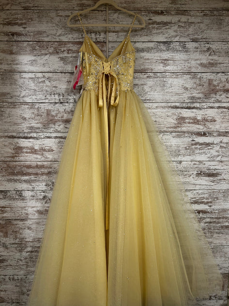 YELLOW PRINCESS GOWN $650 -NEW – Savvy Seconds Boutique