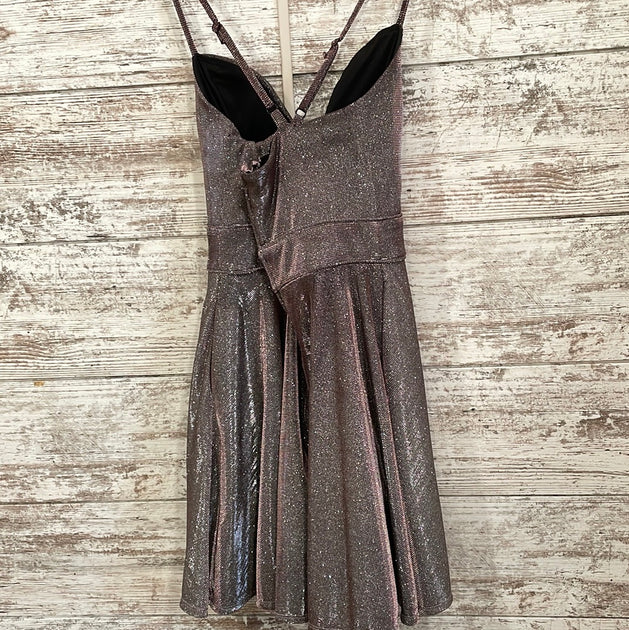 SILVER/PINK SPARKLY SHORT GOWN – Savvy Seconds Boutique