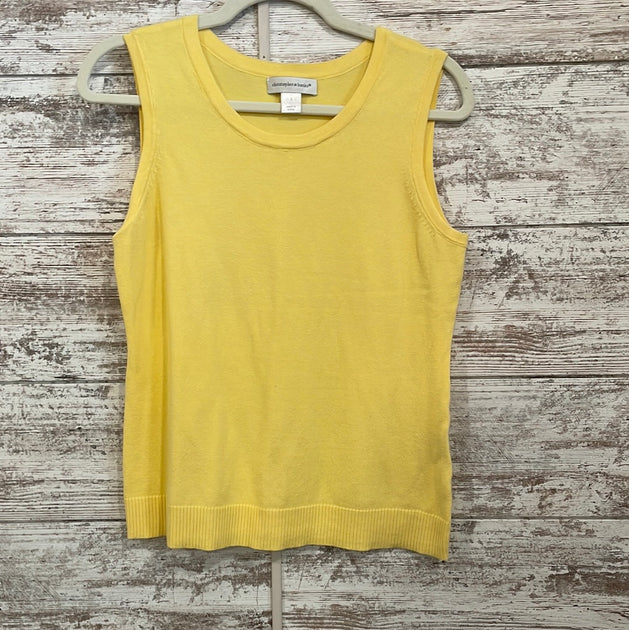YELLOW SLEEVELESS TOP – Savvy Seconds Boutique