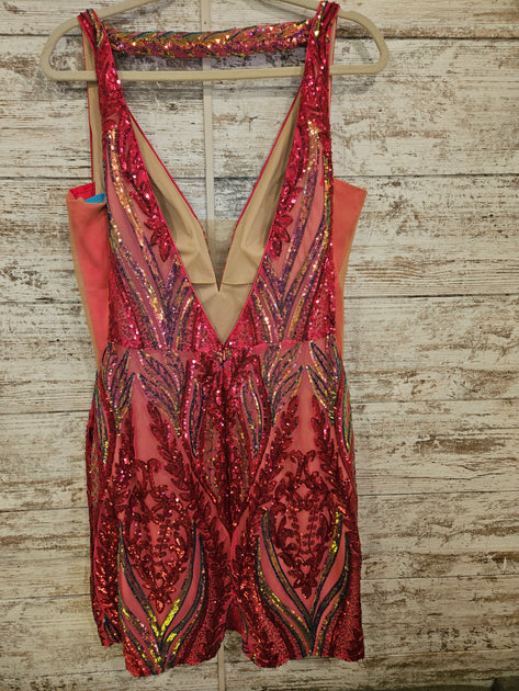 PINK SPARKLY SHORT DRESS – Savvy Seconds Boutique