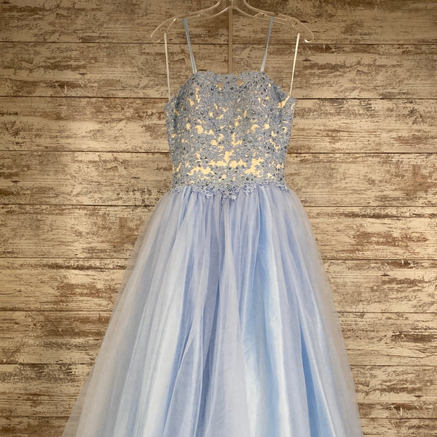 BLUE PRINCESS GOWN – Savvy Seconds Boutique