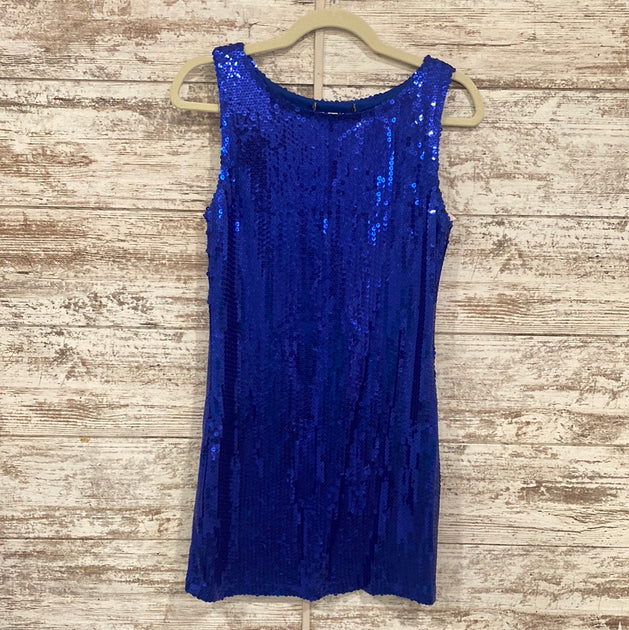 ROYAL BLUE SEQUIN SHORT DRESS – Savvy Seconds Boutique