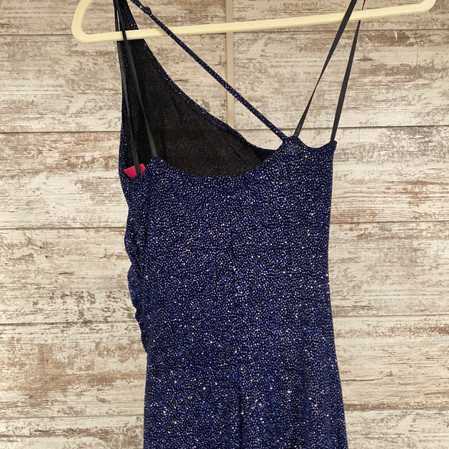 ROYAL BLUE/SPARKLY LONG DRESS – Savvy Seconds Boutique
