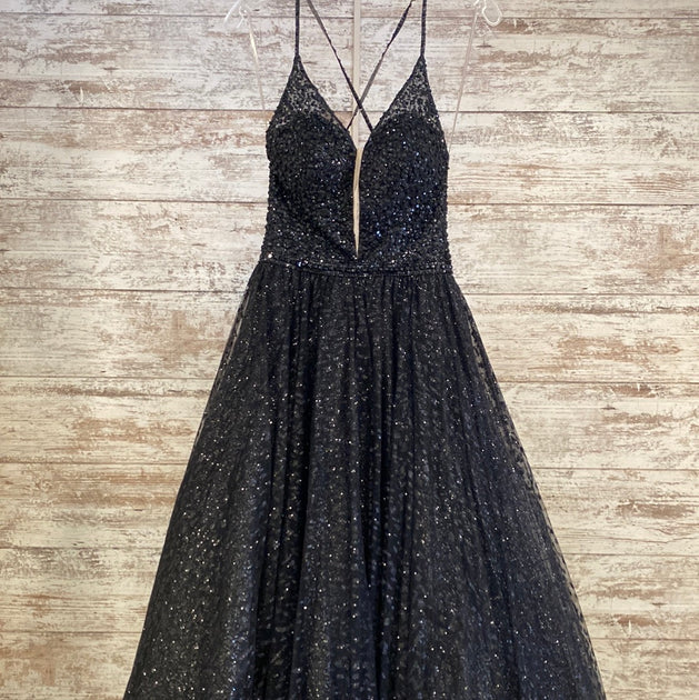 BLACK SPARKLY PRINCESS GOWN – Savvy Seconds Boutique