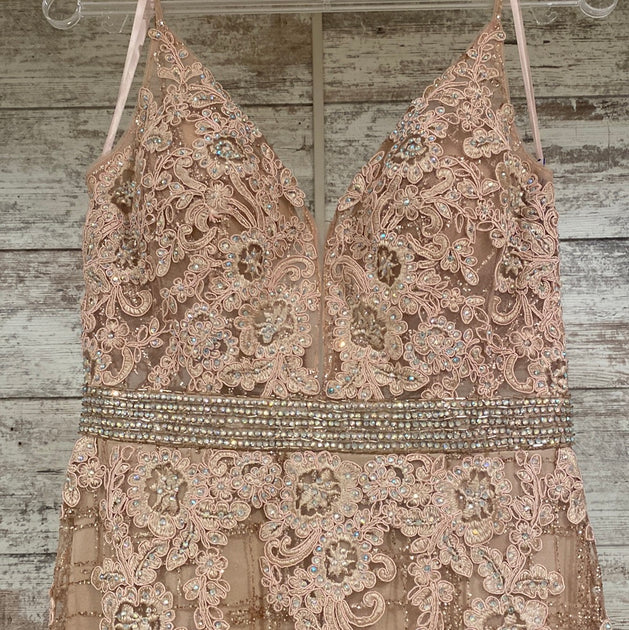 PINK/GOLD SPARKLY MERMAID GOWN – Savvy Seconds Boutique