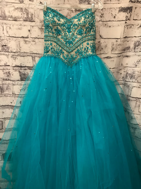 TURQUOISE PRINCESS GOWN – Savvy Seconds Boutique